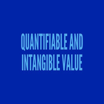 Quantifiable and Intangible Value | PDF