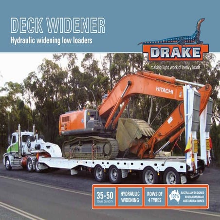 Deck Widener - Drake Trailers - Australian Trailer Manufacturers | PDF