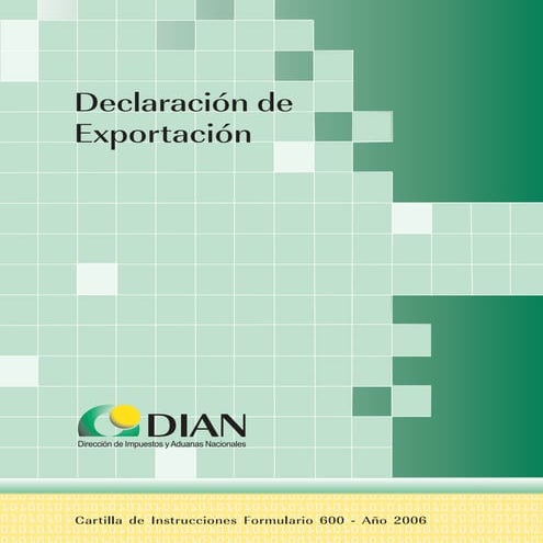 Cartilla Declaracion de Exportacion_600_Colombia | PDF