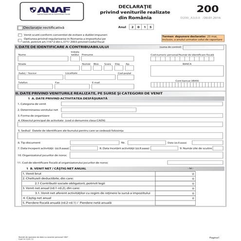 Formularul 230 | PDF