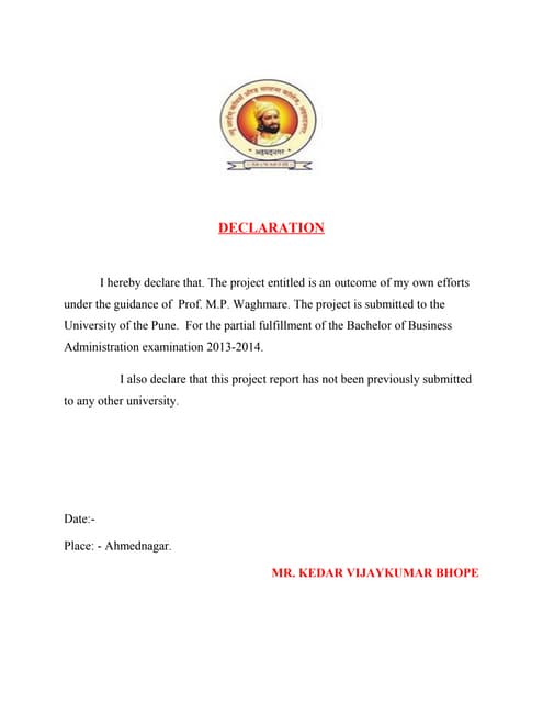 Sample Acknowledgement of Project Report | DOCX