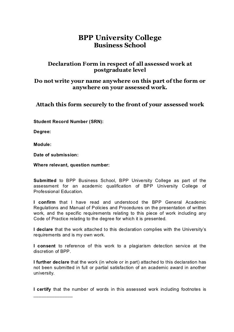 Declaration Form 1 Declaration Form 1