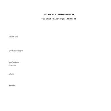 Asset declaration form_eng | PDF