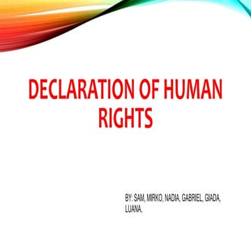 Declaration of human rights | PPT