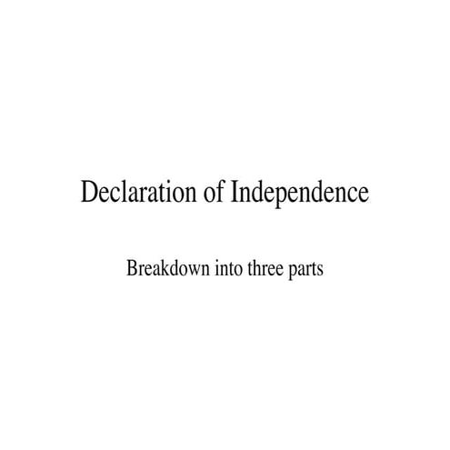 Declaration of independence | PPT