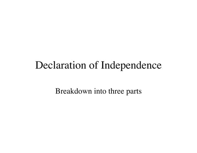 Declaration of independence | PPT