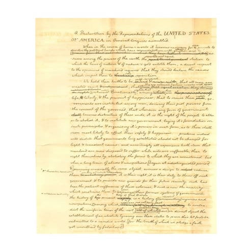 Declaration of Independence in Draft - Thomas Jefferson | PDF