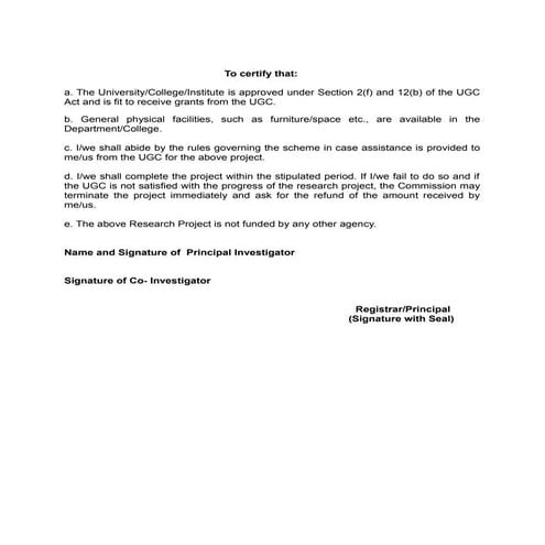 Declaration performa | PDF