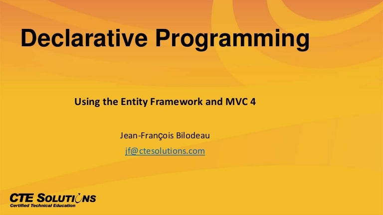 Declarative Programming Using The Entity Framework And Mvc 4 7914