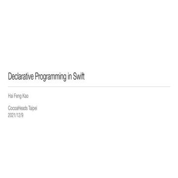 Declarative programming in swift | PPT