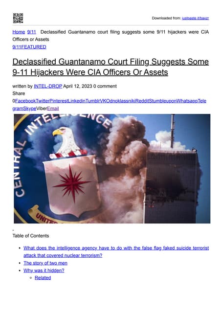 Declassified Guantanamo Court Filing Suggests Some 9-11 Hijackers Were ... Declassified Guantanamo Court Filing Suggests Some 9-11 Hijackers Were ...