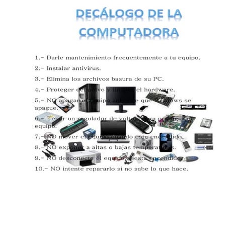 Decálogo | PDF | Computing | Technology & Computing
