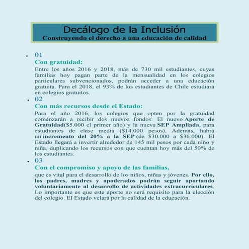 Decálogo de la inclusión | PDF