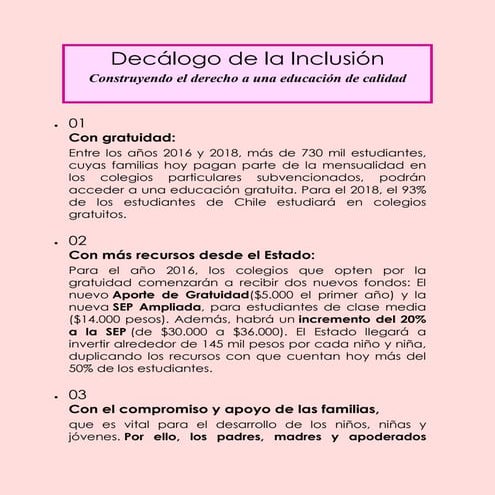 Decálogo de la inclusión | PDF