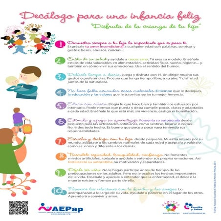 Decálogo para una infancia feliz - AEPap | PDF