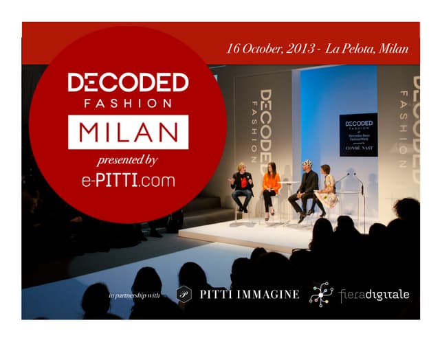 Decoded Fashion Milan | PPT Decoded Fashion Milan | PPT