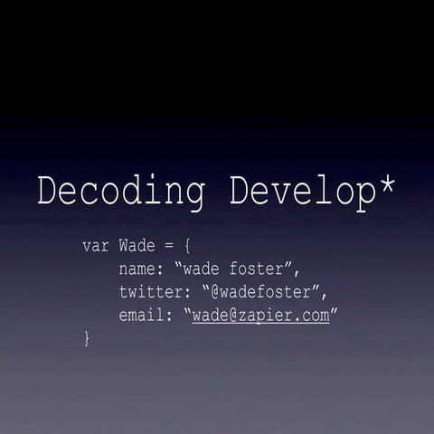 Decoding developers | PPT