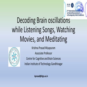 Decoding Brain Oscillations During Naturalistic Scenarios Ppt