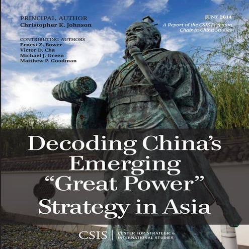 Decoding china’s emerging “great power” strategy in asia | PDF ...