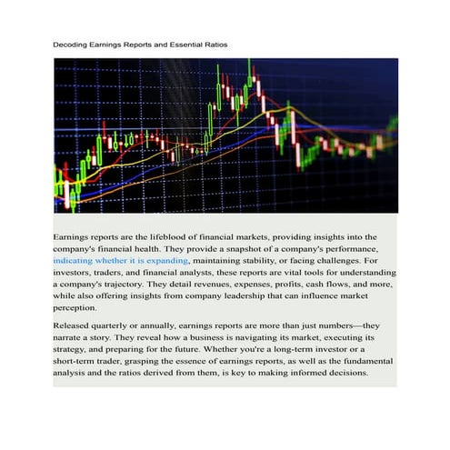 Decoding Earnings Reports and Essential Ratios | Skyriss | PDF