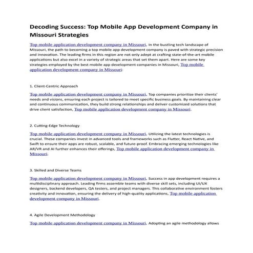 Decoding Success Top Mobile App Development Company in Missouri Strategies.pdf