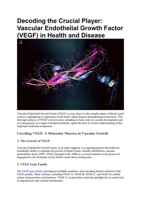 Learn VEGF in 3 minutes | Vascular Endothelial Growth Factor A, VEGFA ...