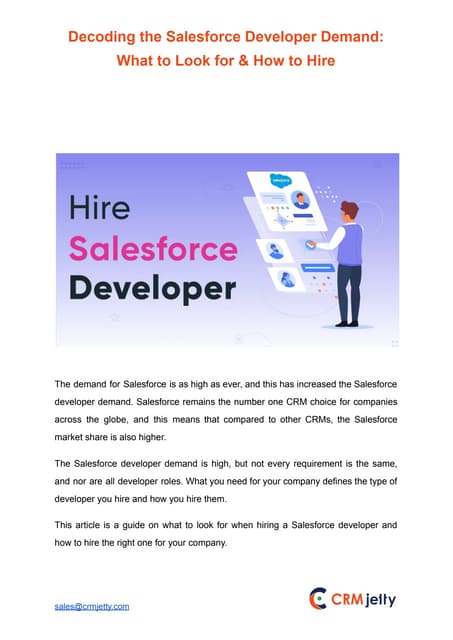 Hire Best Salesforce Developer Ppt