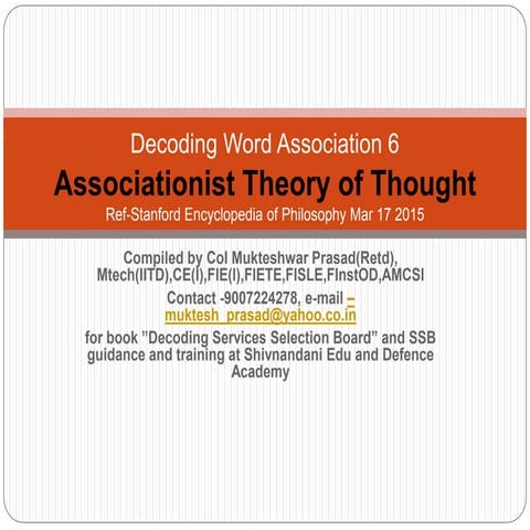 Decoding word association 6 - Associationism | PPTX