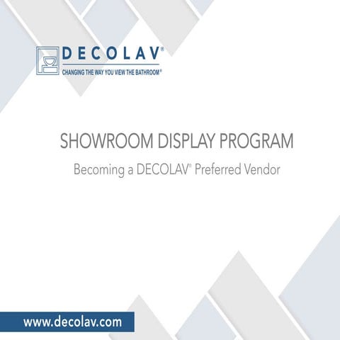 DECOLAV Preferred Vendor Showroom Display Program | PDF