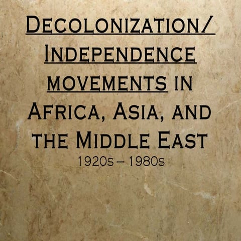 20th century Decolonization Intro | PPT