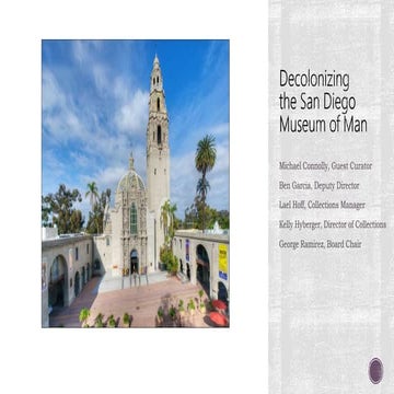 Decolonizing the San Diego Museum of Man: a Case Study of Indigenous ...