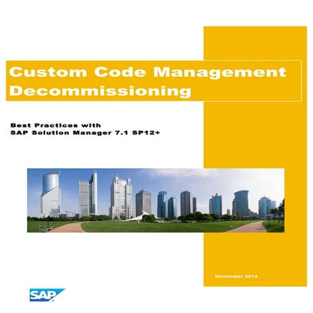 Decommissioning with cclm in solution manager sp12 | PDF