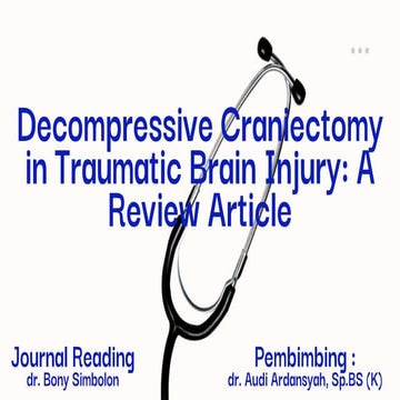 FTP Decompressive Craniotomy: How I do it? | PPTX