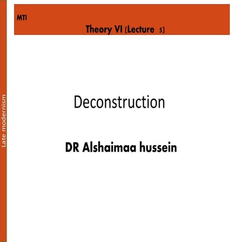 deconstruction modernism theory of .pdf