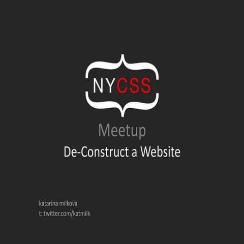 Deconstruct Website - Session 1 | PPT