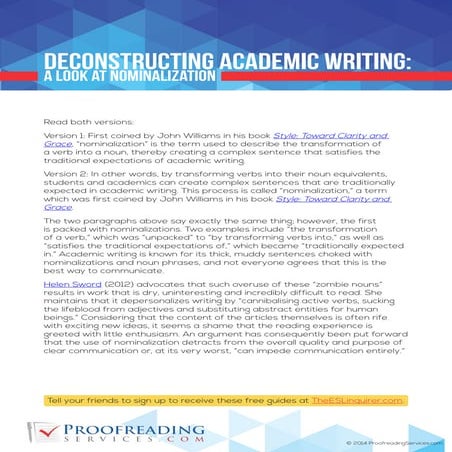 Deconstructing Academic Writing: A Look at Nominalization | PDF