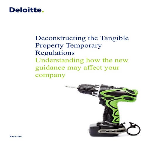 Summary of Tangible Property Regulations | PDF