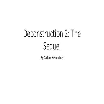 Deconstruction 2.0 | PPT