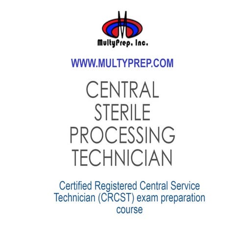 CENTRAL STERILE PROCESSING TECHNICIAN | PDF