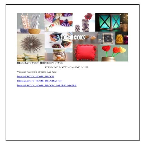 Decorate your house diy style.. | DOCX