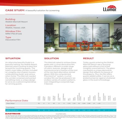 Llumar Safety Window Film Case Study | PDF
