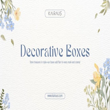 "Decorative Boxes for Every Home: Organize with Elegance" | PPT