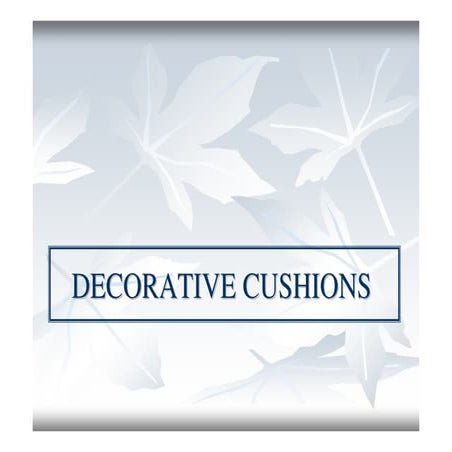 Decorative cushions 1 | PDF