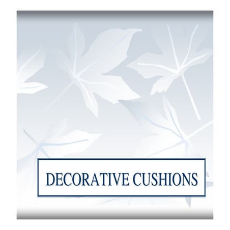 Decorative cushions 1 | PDF