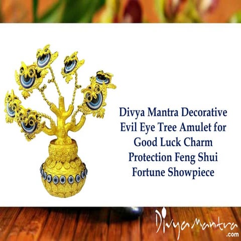 Decorative evil eye tree amulet for good luck charm | PPTX