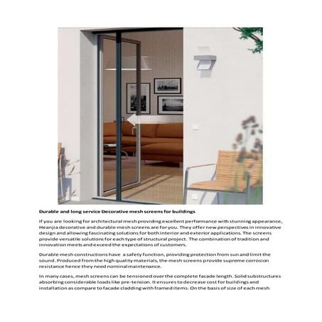 Decorative mesh screens for buildings | PDF
