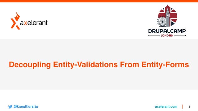 Decoupling Entity Validations From Entity Forms Ppt 8956