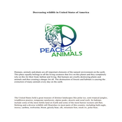 Hunting Is Cruel and Unnecessary, by In Defense of Animals (IDA), .docx