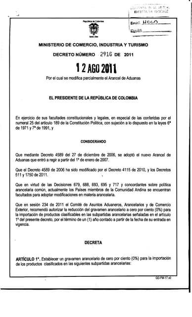 Decreto 2916 De 2011 Pdf