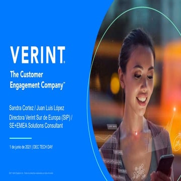 CX Tech Day 2021 - Workforce Engagement Management WEM (Verint) | PDF